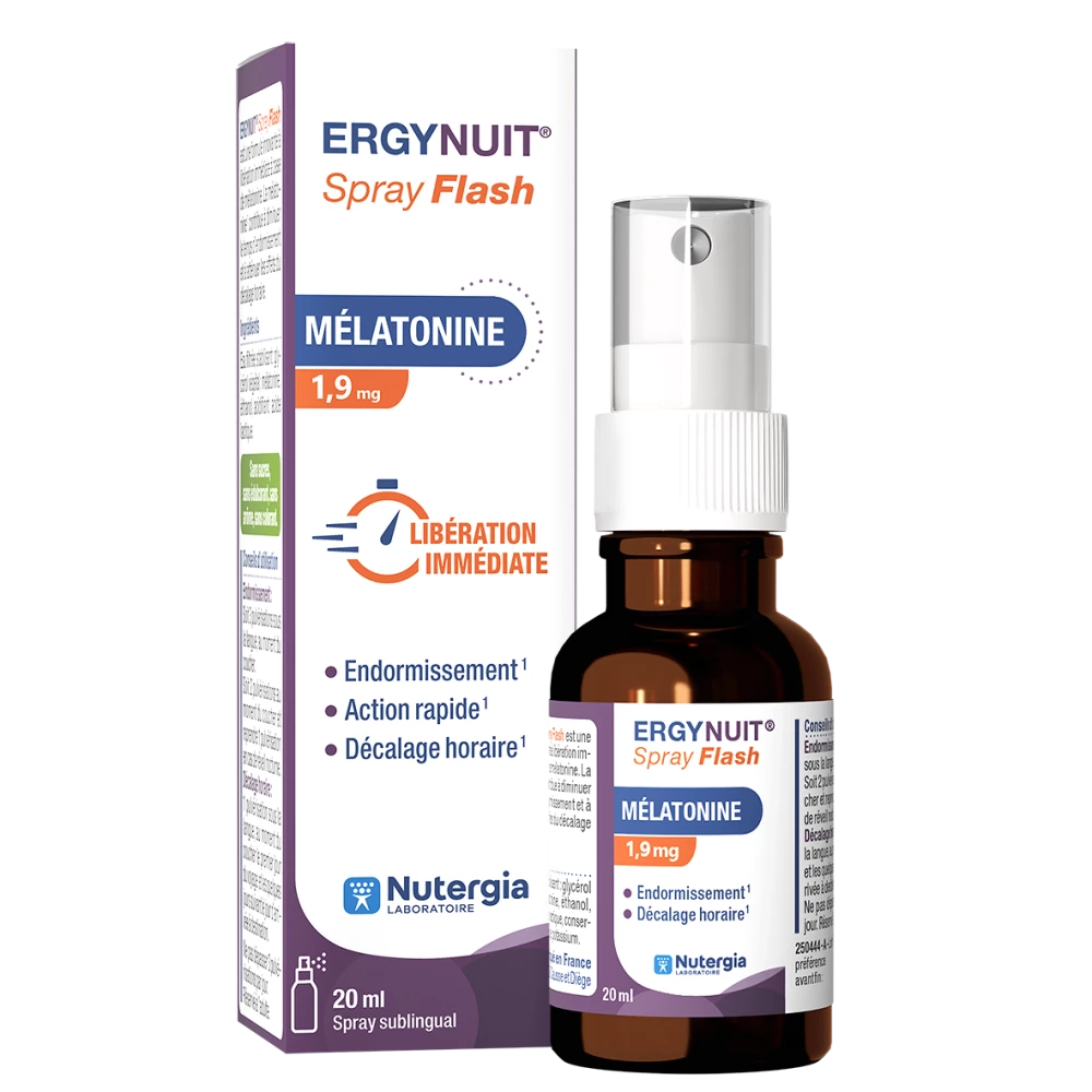 ERGYNUIT Spray Flash, mélatonine sublinguale pour un endormissement rapide
